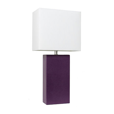 Click here for Elegant Designs Modern Leather Table Lamp with Whi... prices