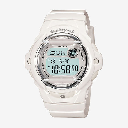 Click here for Casio Baby G Womens Digital White Strap Watch Bg16... prices
