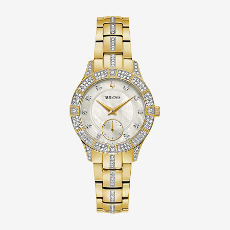 Bulova Womens Phantom Gold-Tone Stainless Steel Bracelet Watch 31mm - Gold