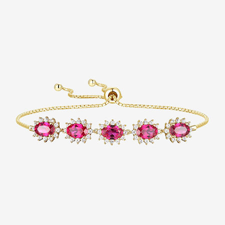 Click here for Gemstone 14K Gold Over Silver Oval Bolo Bracelet... prices