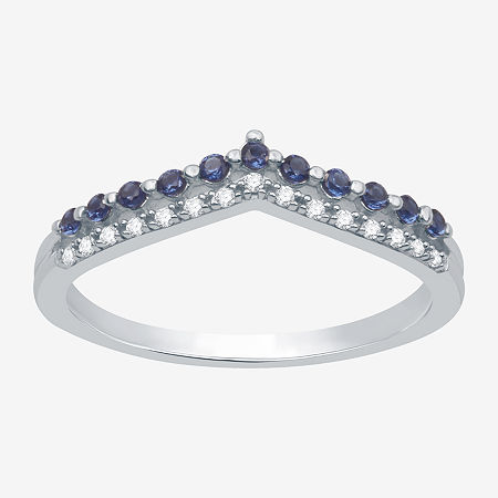 Click here for Diamond Accent Lab Created Sapphire Sterling Silve... prices