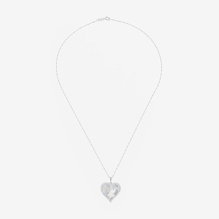 Click here for Womens White Mother Of Pearl Sterling Silver Heart... prices