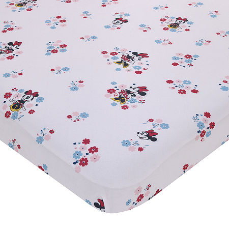 Click here for Disney Minnie Mouse Floral Mini Fitted Crib Sheet prices