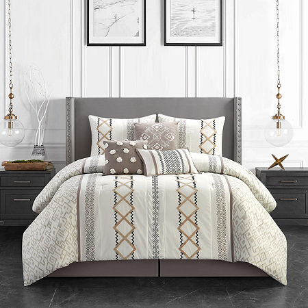 Stratford Park Anthony 7-Pc. Comforter Set  King - Beige