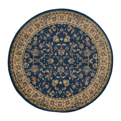 Castello Rachel Traditional Oriental Sarouk Indoor Round Area Rug ...