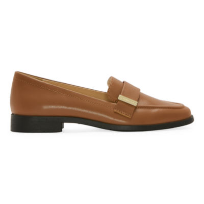 Liz Claiborne Womens June Square Closed Toe Loafers, Color: Caramel ...