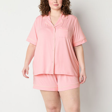 Click here for Ambrielle Womens Short Sleeve 2-pc. Plus Pajama Se... prices