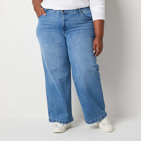 Click here for St. Johns Bay Womens High Rise Wide Leg Jean  20w... prices