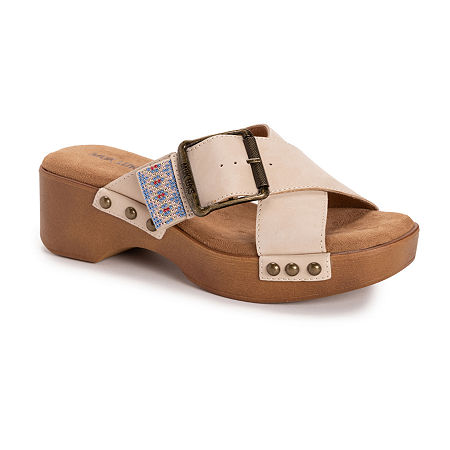 Click here for Muk Luks Womens Charlotte Sandal - Natural nubuck prices