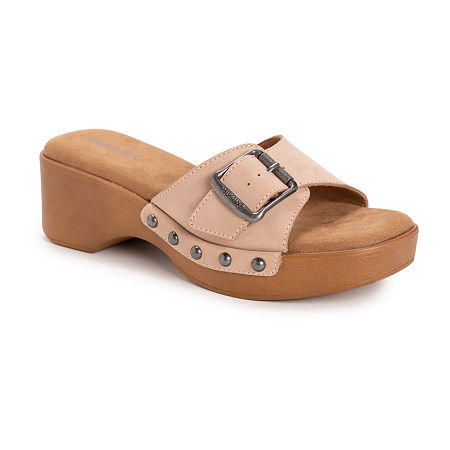 Muk Luks Womens Cora Sandal - Blush nubuck