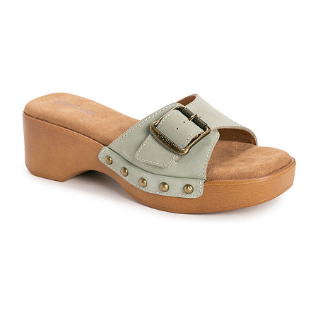 Muk Luks Womens Cora Sandal - Sage nubuck
