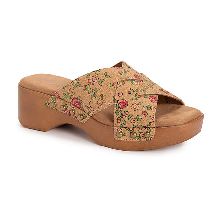Click here for Muk Luks Womens Cadence Sandal - Nautral floral prices