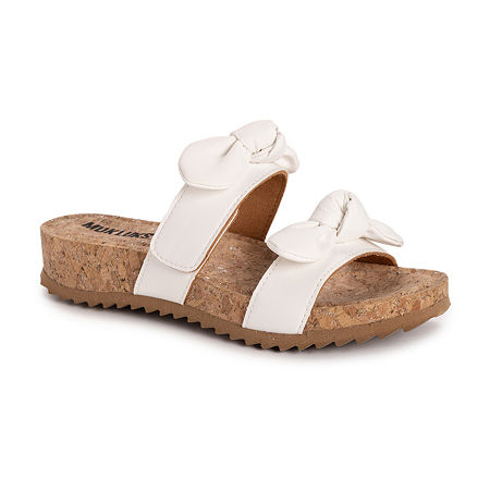 Click here for Muk Luks Womens Posie Sandal - White nappa prices
