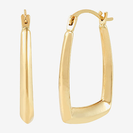 Click here for Womens 14K Gold 21.4mm Rectangular Hoop Earrings... prices