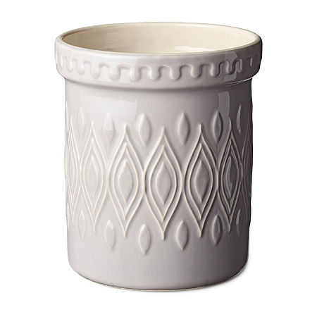 Certified International Vintage Farm Tool Crock - White