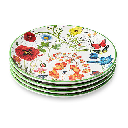 Certified International Greenhouse Dinner Plates  Set of 4  Service for 4 - Miscellaneous