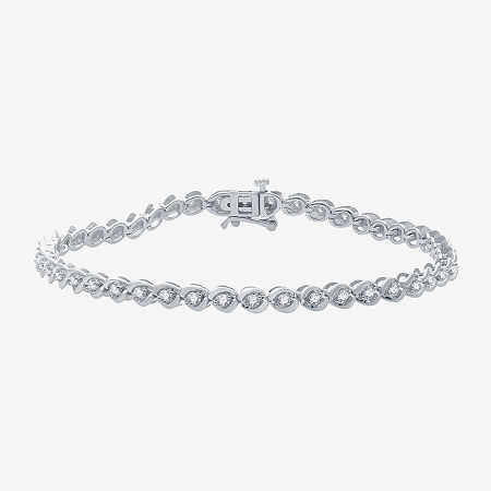 Click here for 1 CT. T.W. Diamond Tennis Bracelet in 10K White or... prices