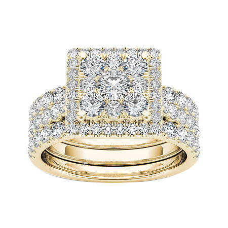 Click here for 2 CT.T.W. Natural Diamond 10K Yellow Gold Bridal S... prices