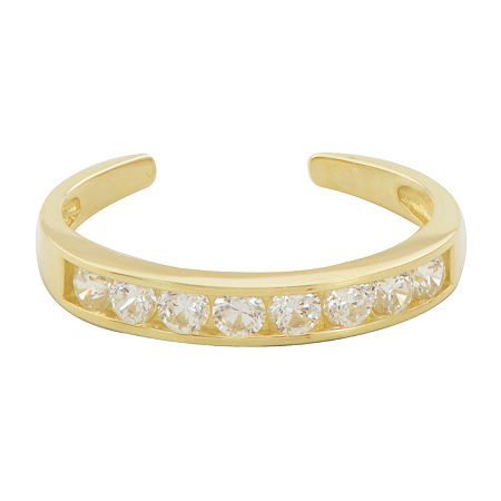 Click here for White Cubic Zirconia 10K Gold Adjustable Toe Ring... prices