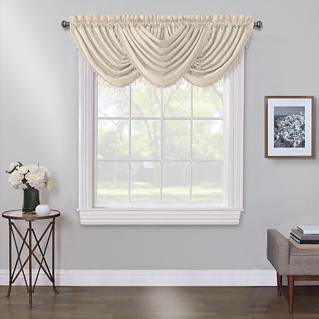 Click here for Max Blackout Mystique Rod Pocket Waterfall Valance... prices