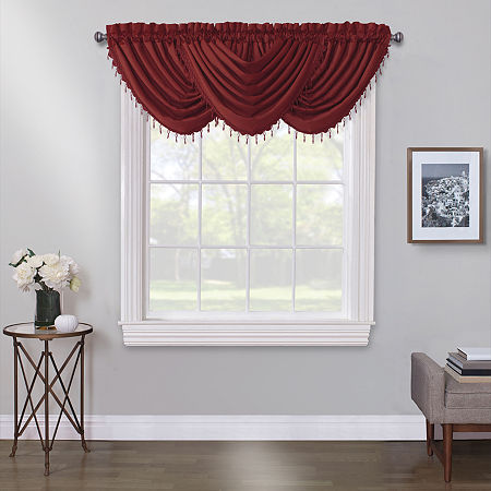 Click here for Max Blackout Mystique Rod Pocket Waterfall Valance... prices