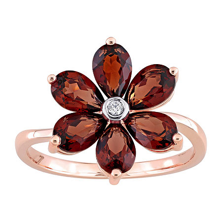 Click here for Womens Diamond Accent Genuine Red Garnet 10K Rose... prices