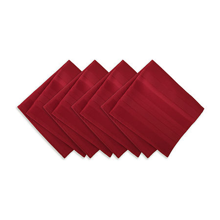 Click here for Elrene Denley Stripe Set of 4 Napkins - Red prices