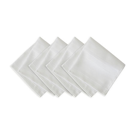 Click here for Elrene Denley Stripe Set of 4 Napkins - White prices