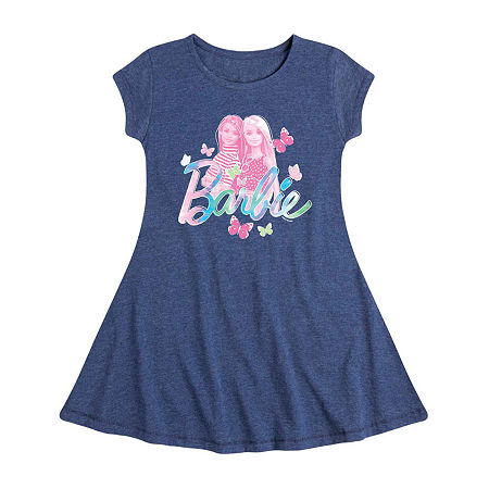 Click here for Little & Big Kid Girls Short Sleeve Barbie A-Line... prices
