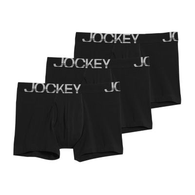 Jockey Active Stretch Mens 3 Pack Boxer Briefs, Color: Black - JCPenney