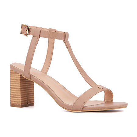 Click here for Womens Livvy Block Heel Sandal - Nude prices