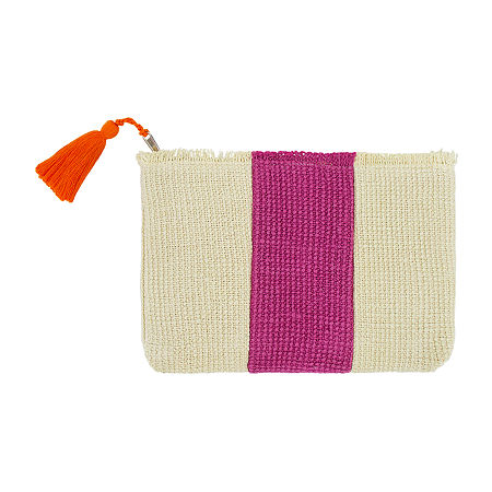 Click here for Mixit Color Block Jute Pouch  One Size  Pink prices