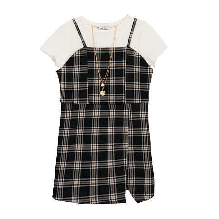 Click here for Rare Editions Big Kid Girls Plaid Dress Set  7  Bl... prices