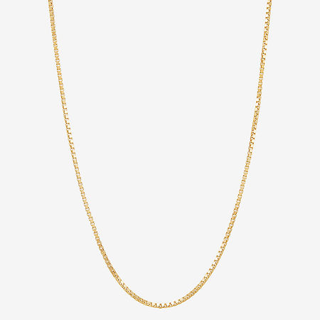 Click here for Womens 14K Gold 20 Inch Box Chain Necklace  One Si... prices