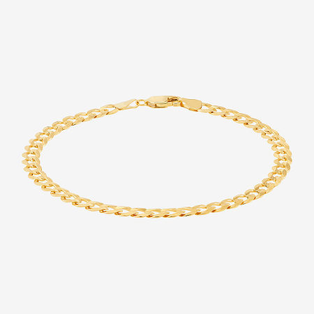 Click here for Womens 14K Gold 8 1/2 Inch Solid Curb Chain Bracel... prices