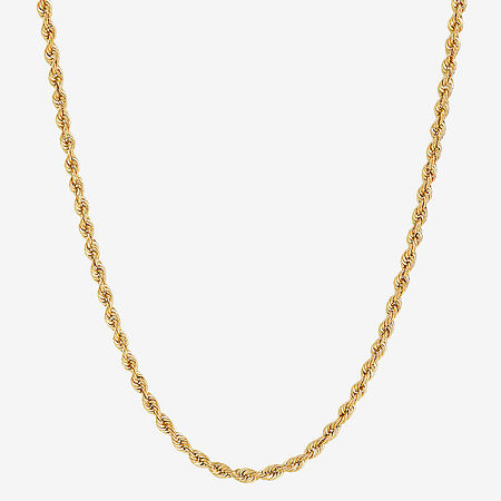 Click here for Womens 10K Gold 22 Inch Rope Chain Necklace  One S... prices