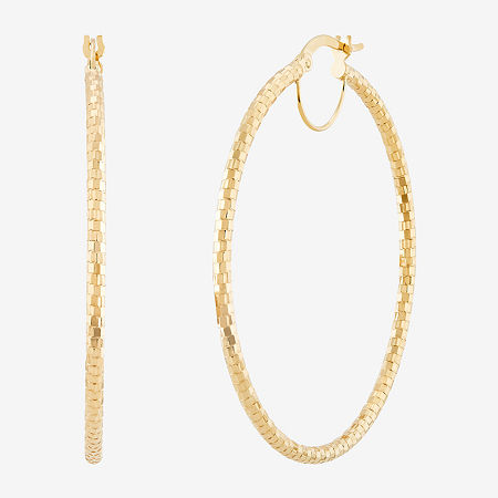 Click here for Womens 10K Gold 44mm Hoop Earrings  One Size  Yell... prices
