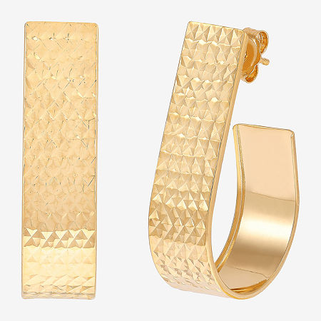 Click here for Womens 14K Gold 13mm Hoop Earrings  One Size  Yell... prices