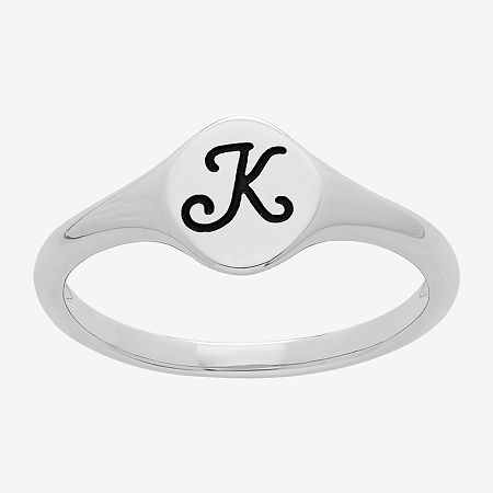 Click here for Womens Sterling Silver Signet Ring  7  White prices