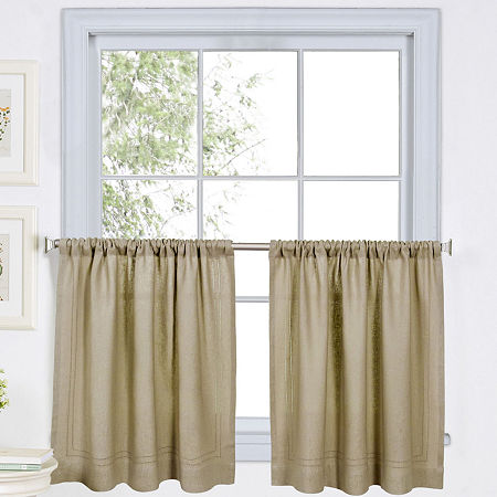 Elrene Cameron Kitchen Curtains - Linen