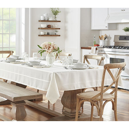 Elrene Elegance Plaid Jacquard Tablecloth  52 x 52