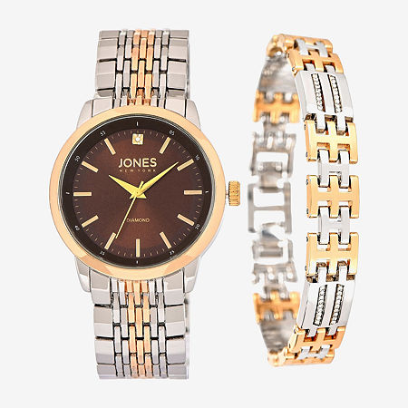 Click here for Jones N.Y. Mens Two Tone Bracelet Watch M0183s-42-... prices