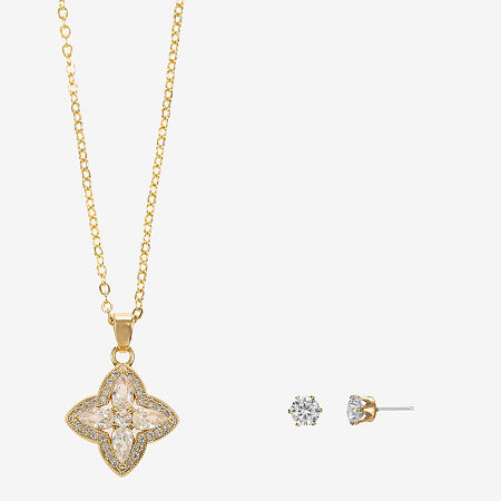 Click here for Sparkle Allure Womens Cubic Zirconia 14K Gold Over... prices