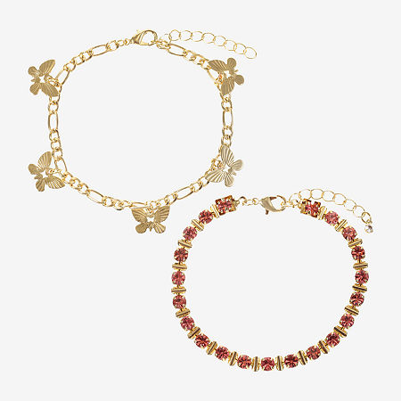 Click here for Sparkle Allure Womens 2-pc. Red Crystal 14K Gold O... prices