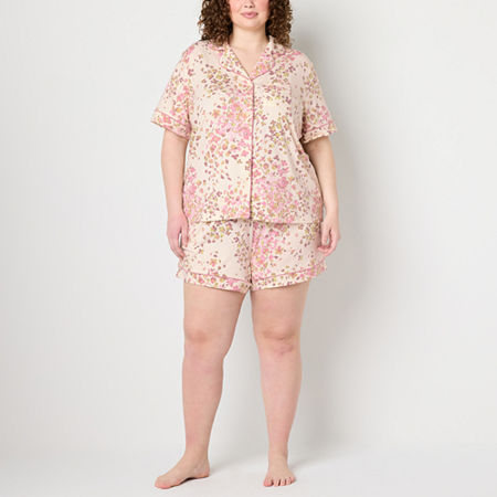 Click here for Ambrielle Womens Short Sleeve 2-pc. Plus Pajama Se... prices