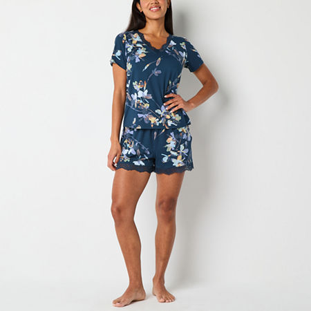 Click here for Ambrielle Womens V Neck Short Sleeve Pajama Top  L... prices
