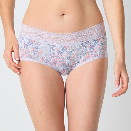 Click here for Arizona Body Cotton with Lace Boyshort Panty  X-la... prices