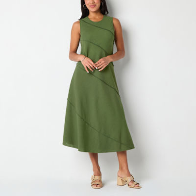 Isabel & Nina Womens Sleeveless Maxi Dress, Color: Olive - JCPenney
