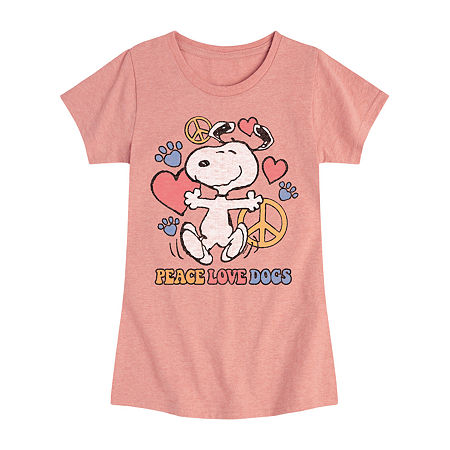 Click here for Big Kid Girls Crew Neck Short Sleeve Peanuts T-Shi... prices