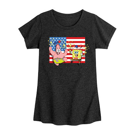 Click here for Big Kid Girls Crew Neck Short Sleeve Spongebob T-S... prices